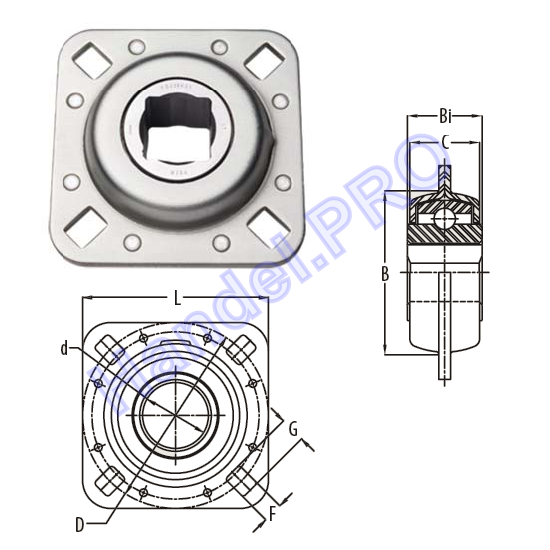 Подшипниковый узел PEER ST491B (38,989) - характеристики, описание ...